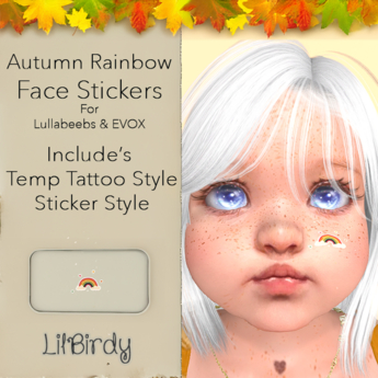 Second Life Marketplace - .LilBirdy. Autumn Rainbow Stickers